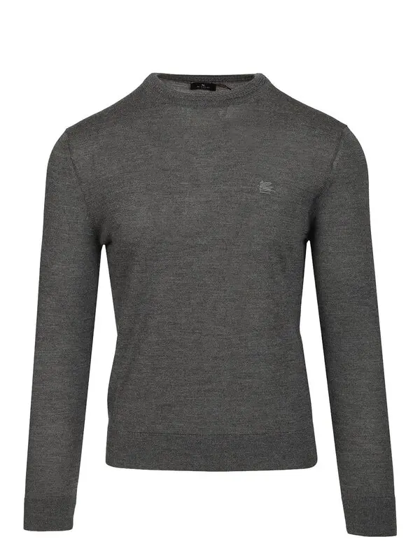 Etro Wool And Silk Sweater - Gray