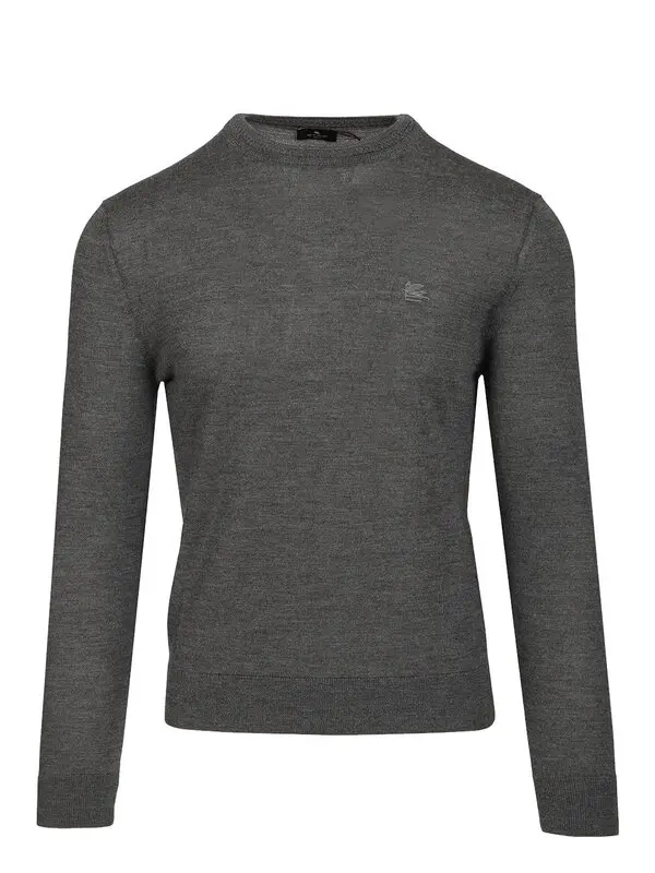 Etro Wool And Silk Sweater - Gray