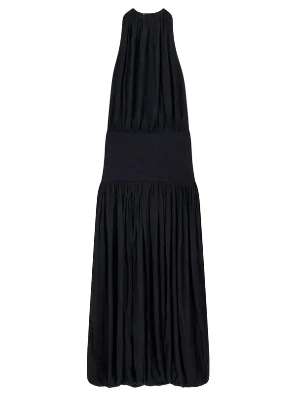 TOTEME Soft Gathered Viscose Dress - Black