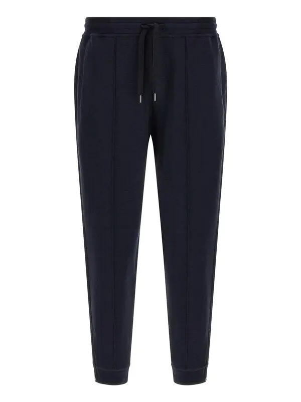Brunello Cucinelli Cotton, Cashmere And Silk Joggers - Blue