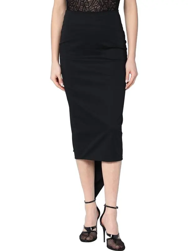 THELATEST Cotton Midi Skirt - Black