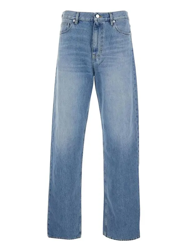 Gucci Light Blue Jeans With Bleach Effect In Denim For - Multicolor