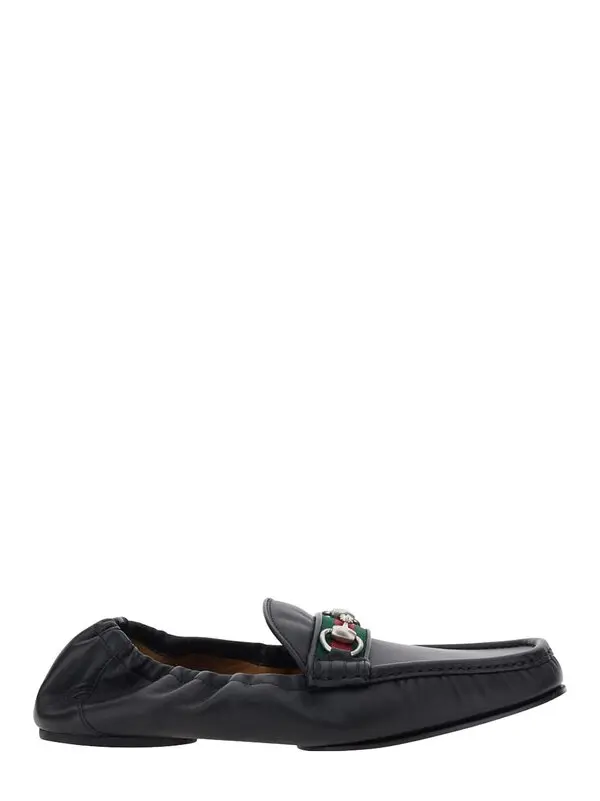 Gucci Leather Horsebit Loafers - Black