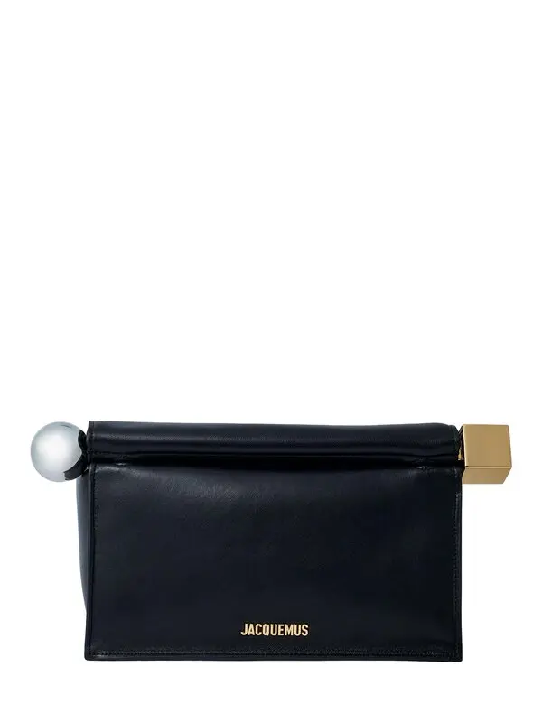 Jacquemus La Pochette Rond Carré Clutch - Black