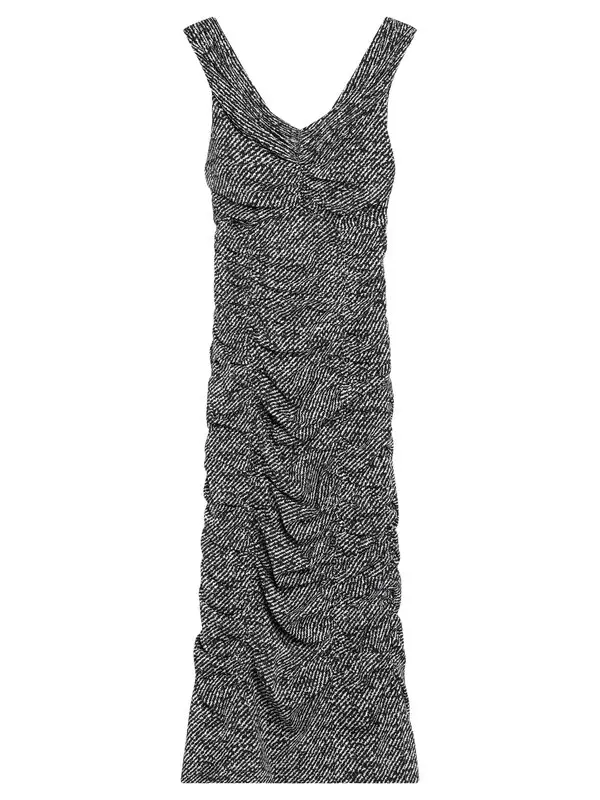 Dolce & Gabbana Diagonal Print Dress - Black
