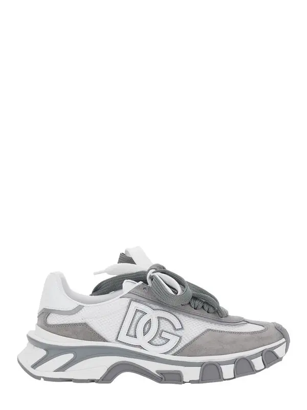 Dolce & Gabbana Leather Low Top Sneakers - Gray