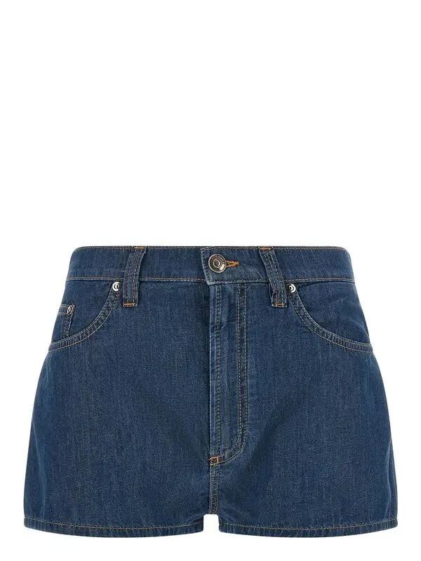 Versace Chambray Denim Shorts - Blue