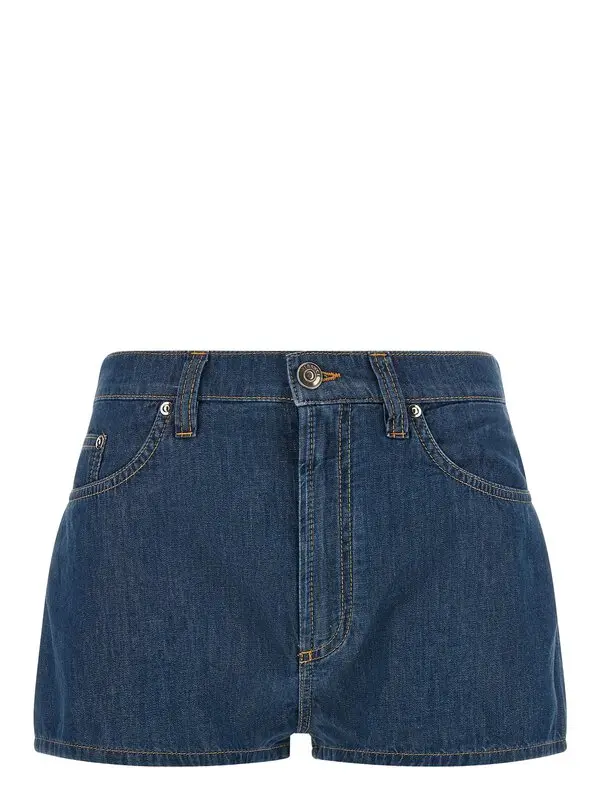 Versace Chambray Denim Shorts - Blue