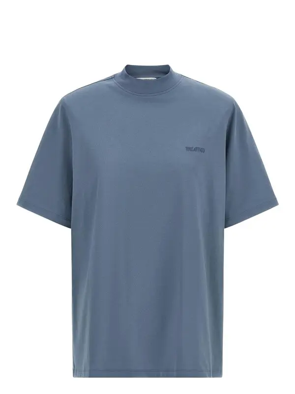 Attico Mock-neck T-shirt - Blue