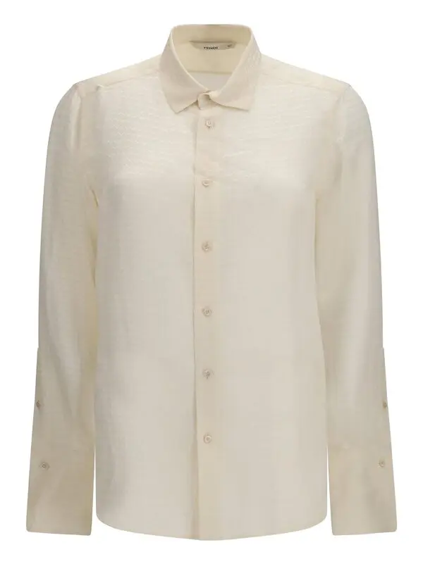 Fendi Jacquard Silk Shirt - Multicolor