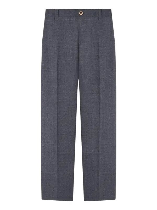 Versace Anthracite Grey Wool Jogger Trousers - Gray