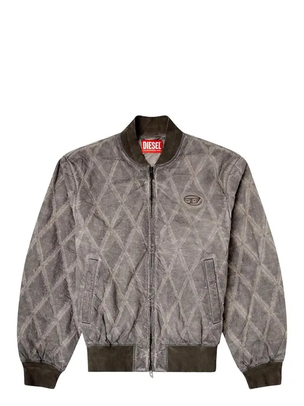 DIESEL® J-type-treat Diamond-quilted Cotton Blend Jacket - Multicolor