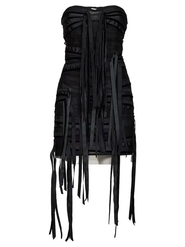 Attico Tulle Bustier Mini Dress - Multicolor