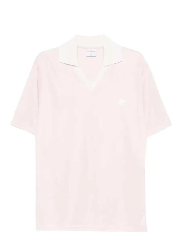 COURREGES V-neck T-shirt With Logo - Multicolor