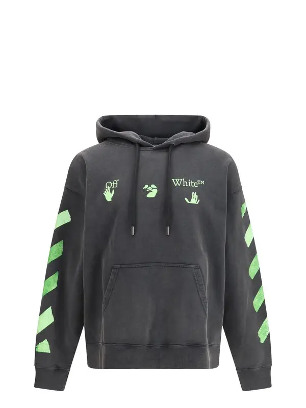 Off-White Bacco Arrow Skate Hooded Sweatshirt - Gray