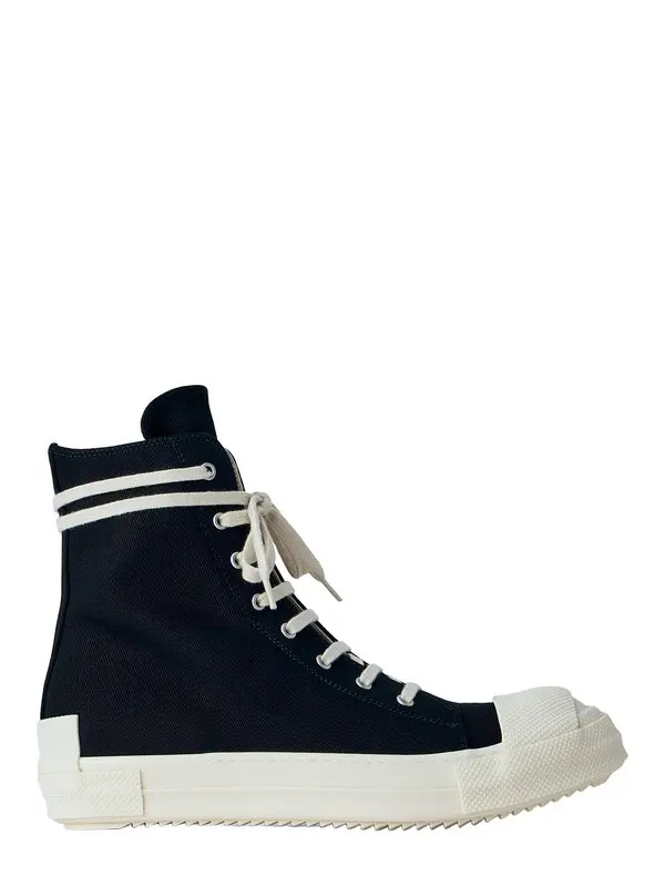 Rick Owens High-top Canvas Sneakers - Black