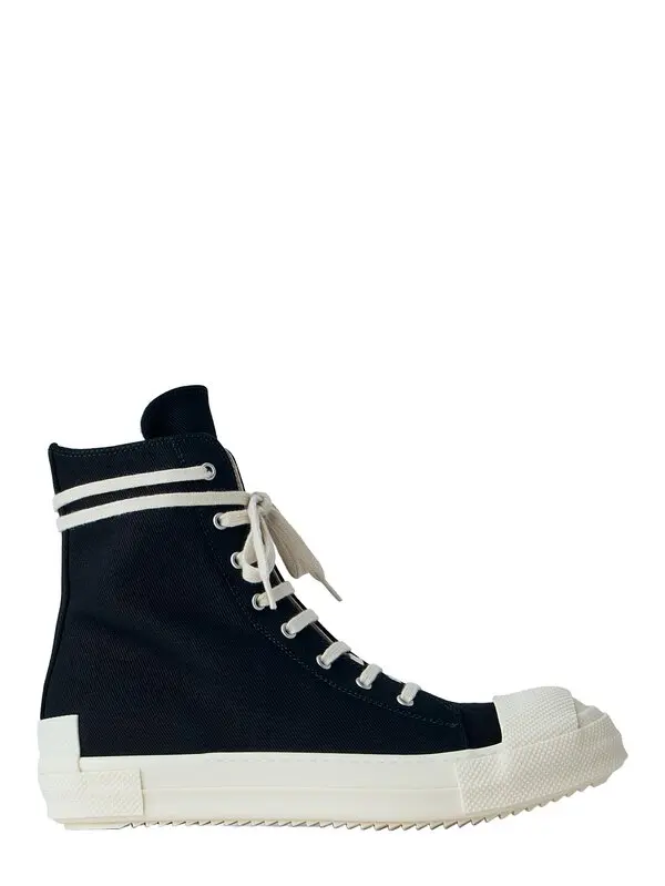Rick Owens High-top Canvas Sneakers - Black