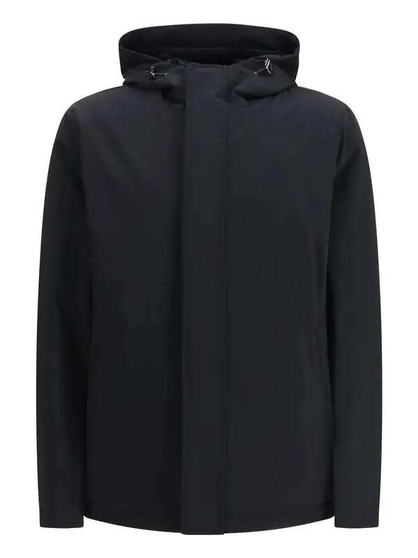 Herno Water-repellent Hooded Jacket - Black