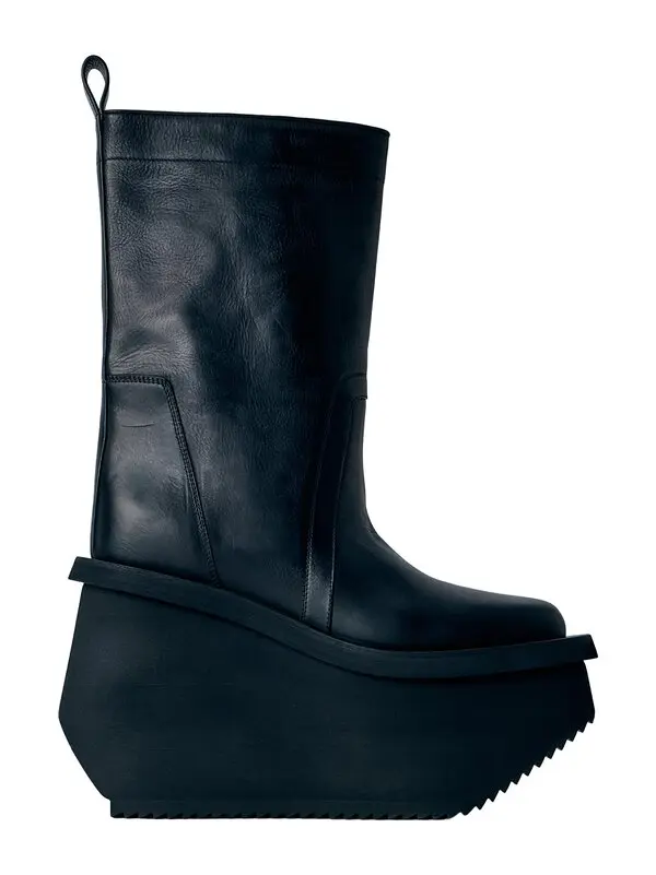 Rick Owens Factory Leather Boots - Black
