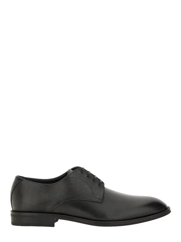 BOSS Leather Derby Shoes - Black