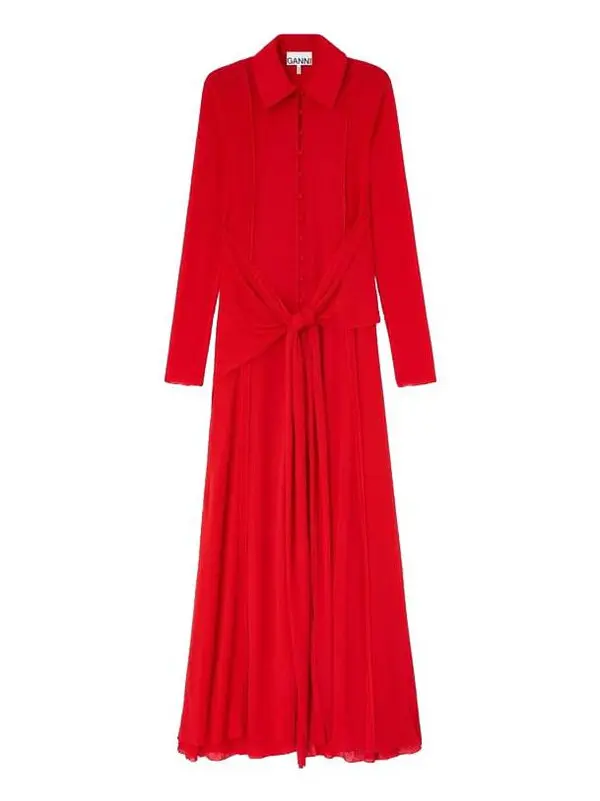 GANNI Day Dress - Red