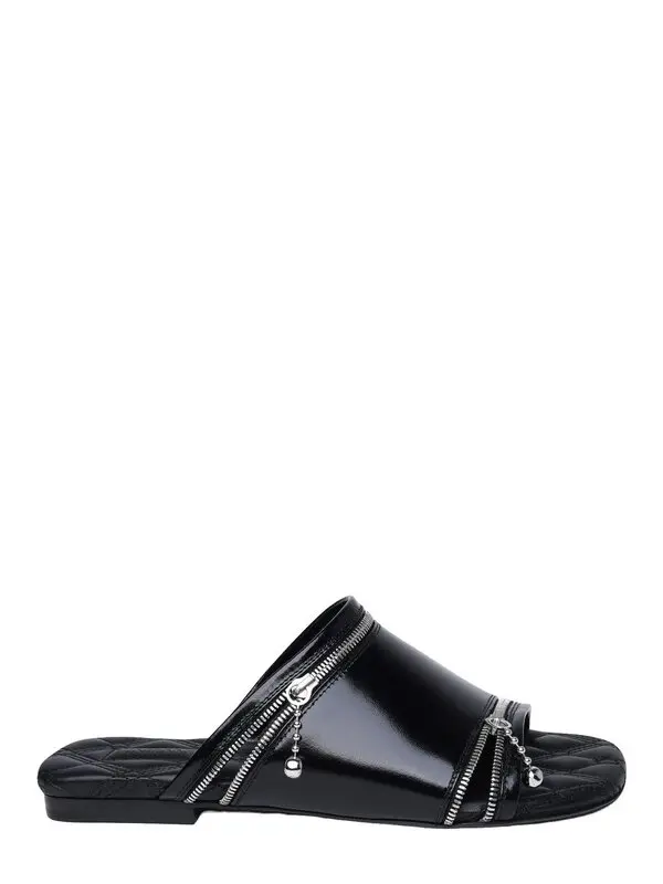 Burberry Leather Slippers - Black