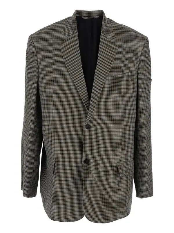 Balenciaga Striped Lyocell Oversized Blazer - Multicolor