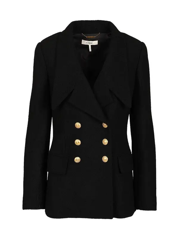 Chloé Double-breasted Tailored Jacket - Black