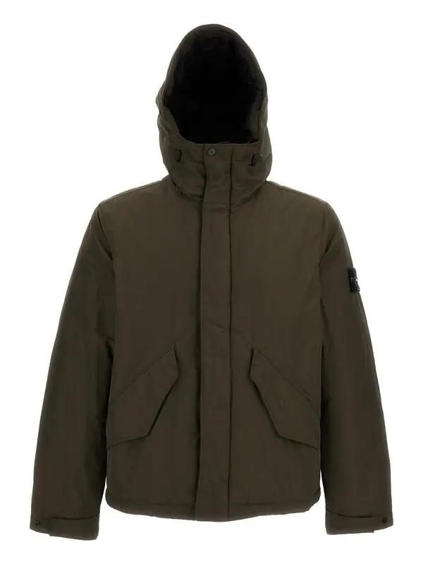 Stone Island Water-repellent Short Hooded Parka - Multicolor