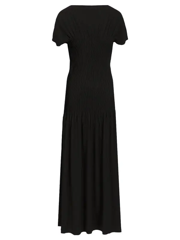 TOTEME Pleated Jersey Dress - Black
