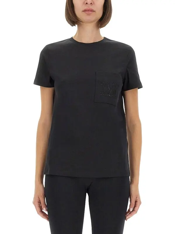 Max Mara Valentino Cotton T-shirt - Black