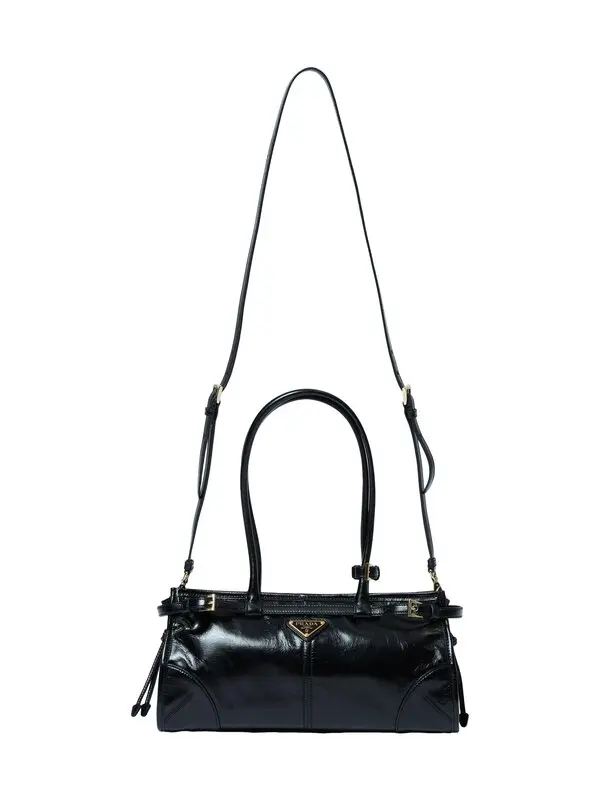 Prada Medium Leather Handbag - Black