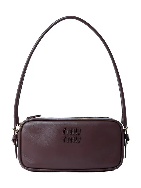 Miu Miu Softy Leather Shoulder Bag - Brown