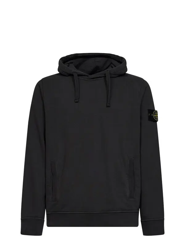 Stone Island Lead Grey Stretch Organic Cotton Hoodie - Multicolor