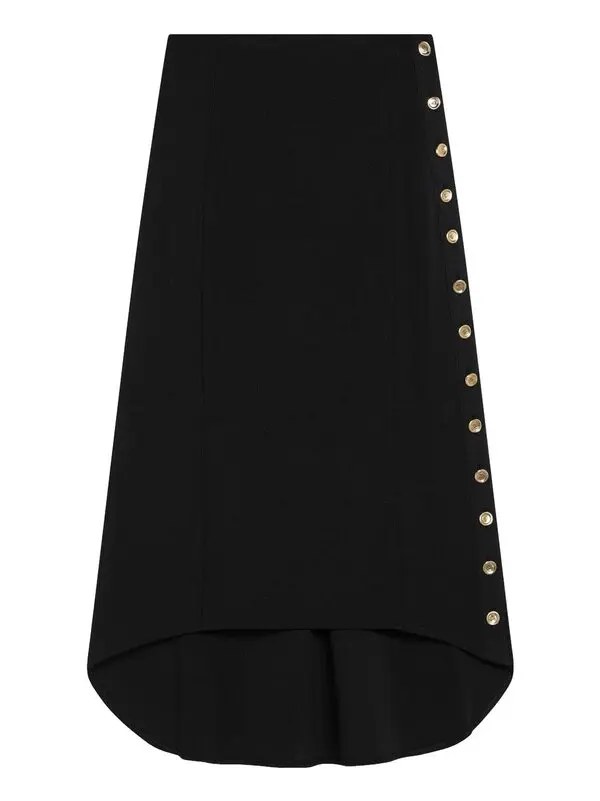 Givenchy Milan Stitch Skirt With Buttons - Black