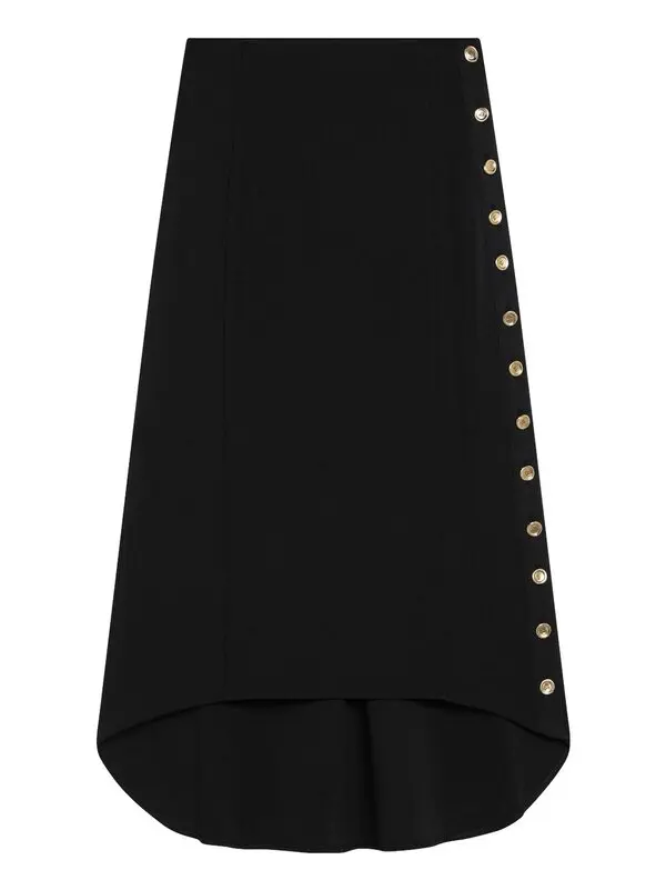 Givenchy Milan Stitch Skirt With Buttons - Black