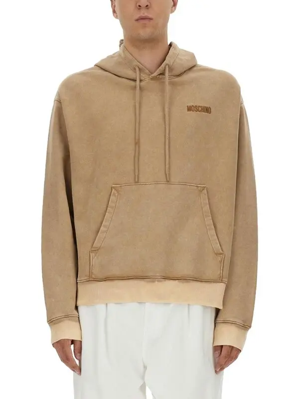 Moschino Sweatshirt With Logo - Brown