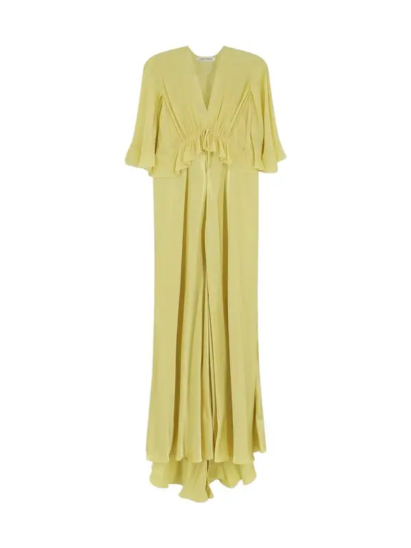Alberta Ferretti Satin Long Dress - Multicolor