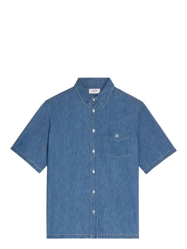Celine Cotton Shirt With Triomphe Detail - Multicolor