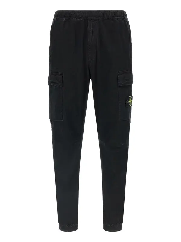Stone Island Cargo Trousers - Black