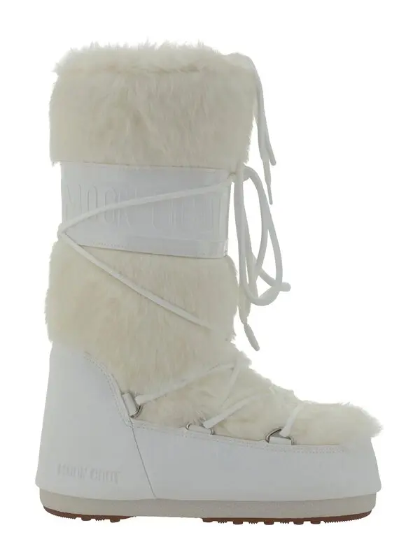 Moon Boot Icon Faux Fur Boots - White