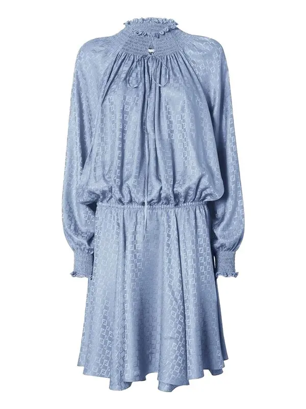 Fendi Jacquard Silk Dress - Red