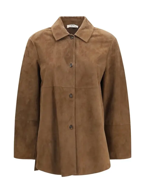 Max Mara S Gocce Suede Jacket - Brown