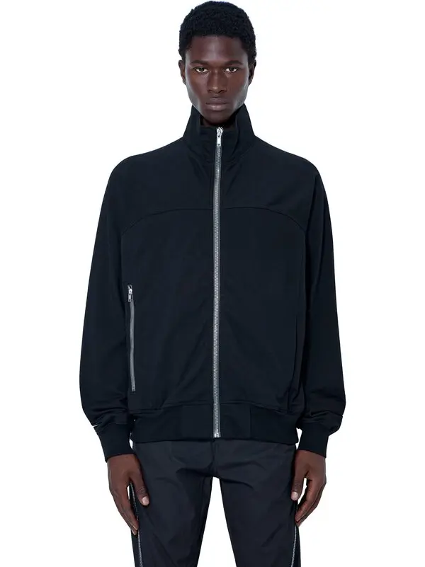 Rick Owens High-neck Zip-up Jacket - Black