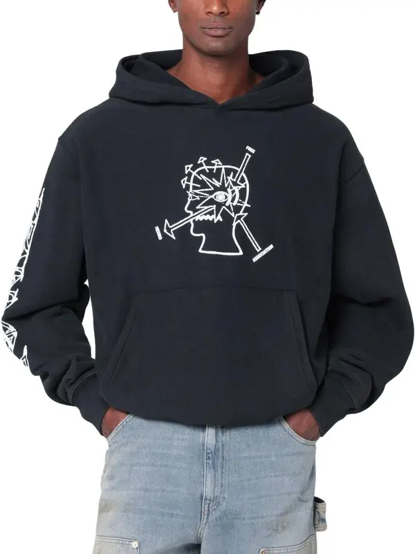 BRAIN DEAD Faded Neuro Free Association Sweatshirt - Black