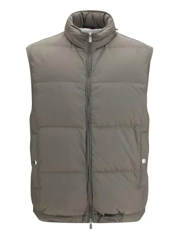Brunello Cucinelli Sleeveless Padded Gilet - Gray