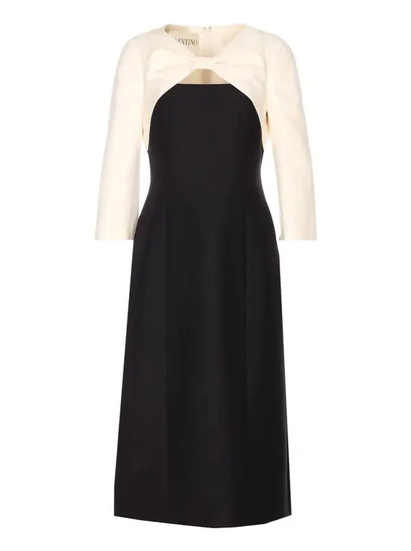 Valentino Garavani Midi Crepe Couture Dress - Black