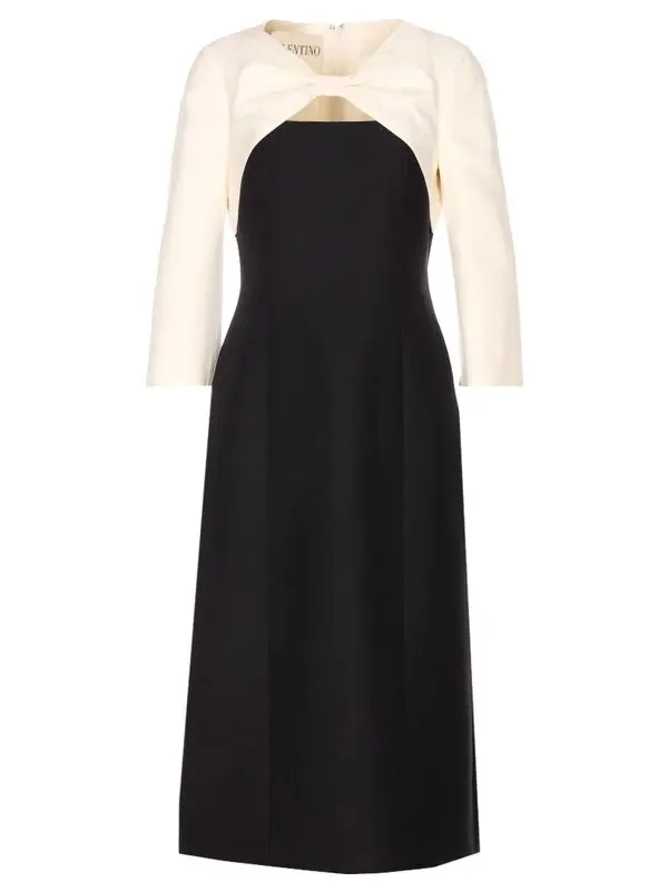 Valentino Garavani Midi Crepe Couture Dress - Black