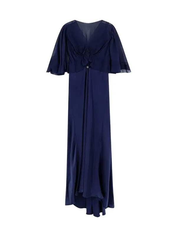 Alberta Ferretti Satin Long Dress - Multicolor