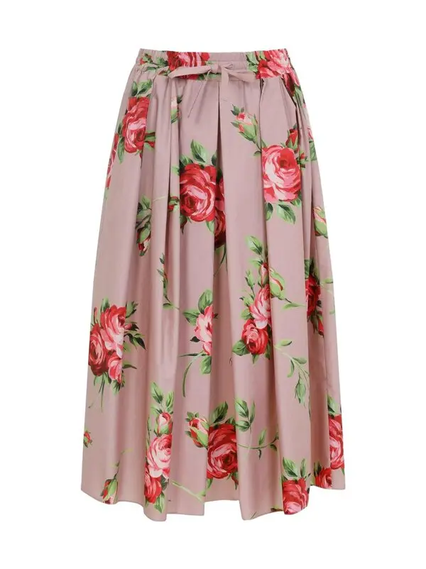 Dolce & Gabbana Cotton Skirt With Iconic Print - Multicolor